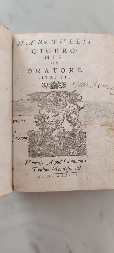 Cicerone - Mar. Tulii Ciceronis De oratore Libri III - 1544 - online veiling Catawiki