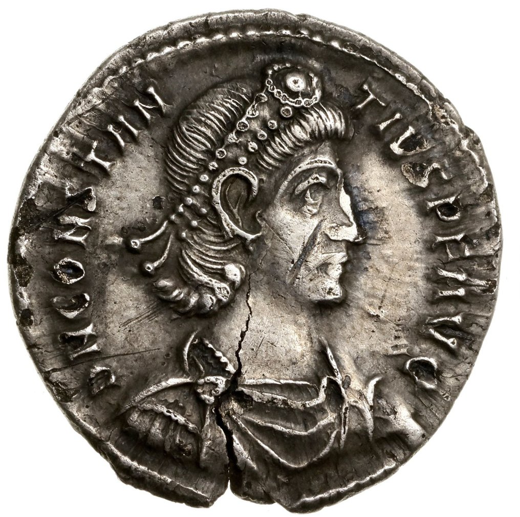 Roman Empire. Constantine II (AD 337-340). Siliqua 351-355/ Sirmium mint (No Reserve Price ...