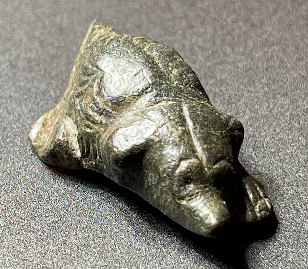 Ancient Roman Bronze Extremely Rare Zoomorphic Figurine shaped as a Mole. With an Austrian ...