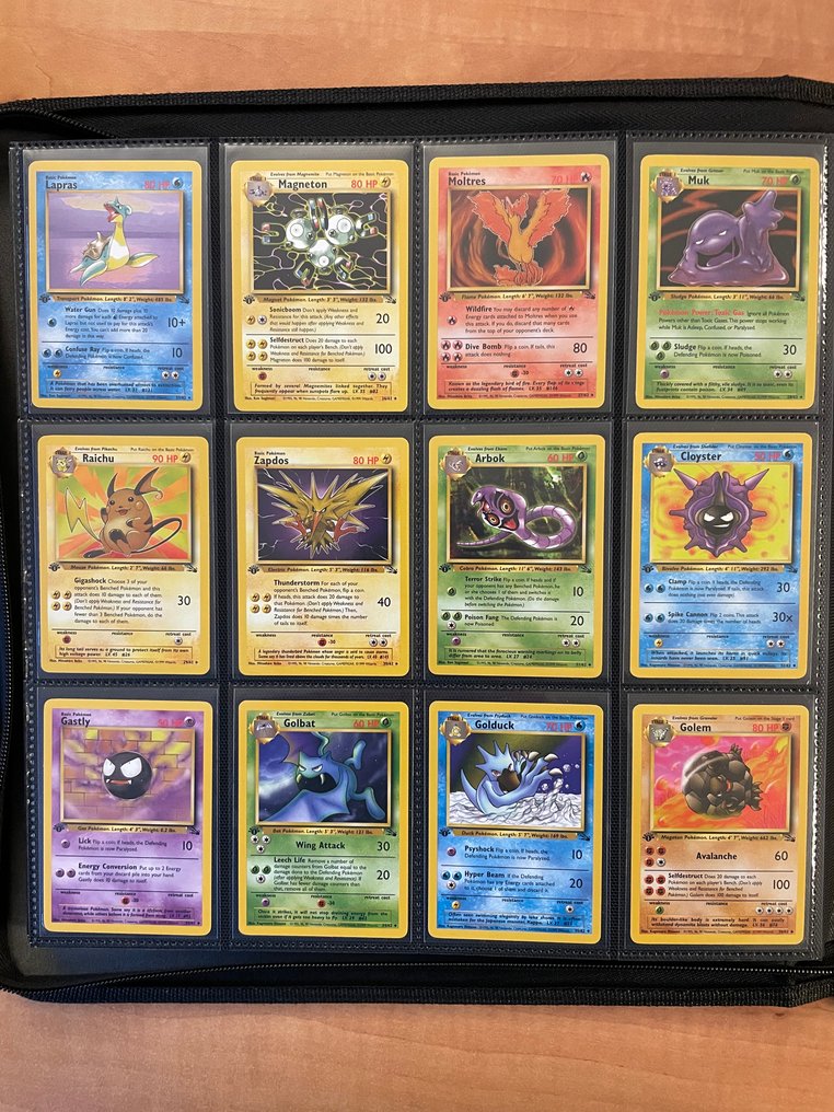 WOTC Pokémon Complete Set - 1st edition complete fossil set - auction ...