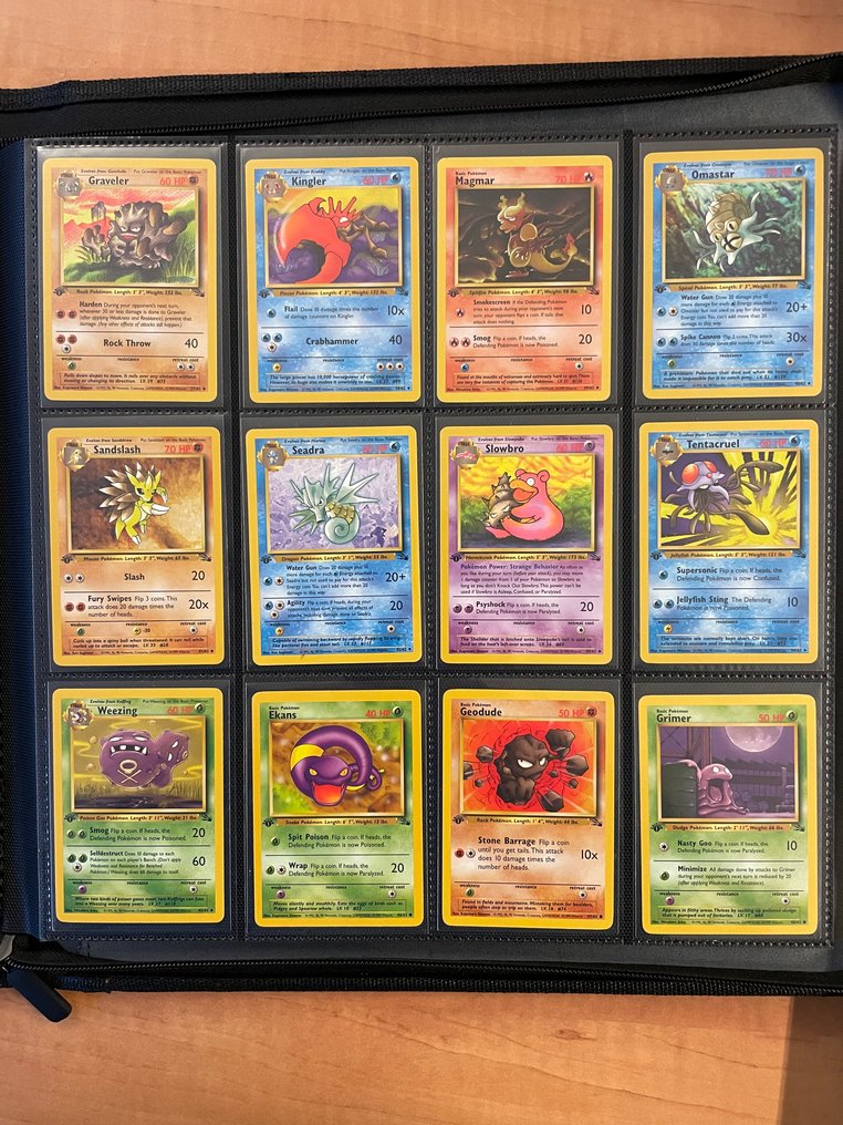 WOTC Pokémon Complete Set - 1st edition complete fossil set - auction ...