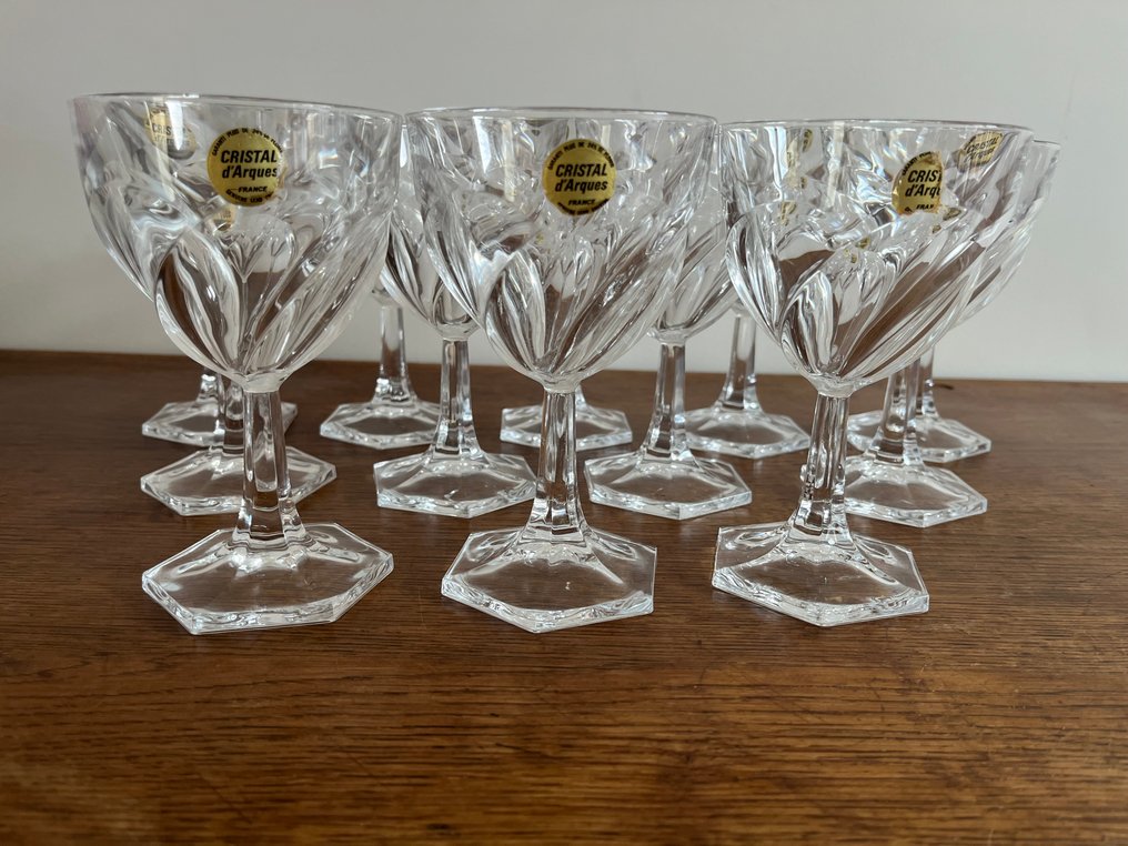 Cristal d'Arques - Wine glass (12) - Tournade - lead crystal - Tornade ...