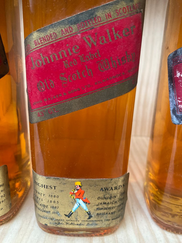 Johnnie Walker Red Label - b. Década de 1960, Década de 1970 - 75 cl ...