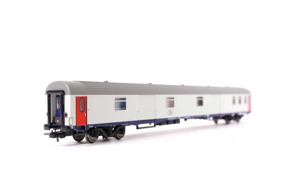 LS Models H0 - 42003 - Model train passenger carriage (1) - 4-axle baggage car type "Dms" grey ...