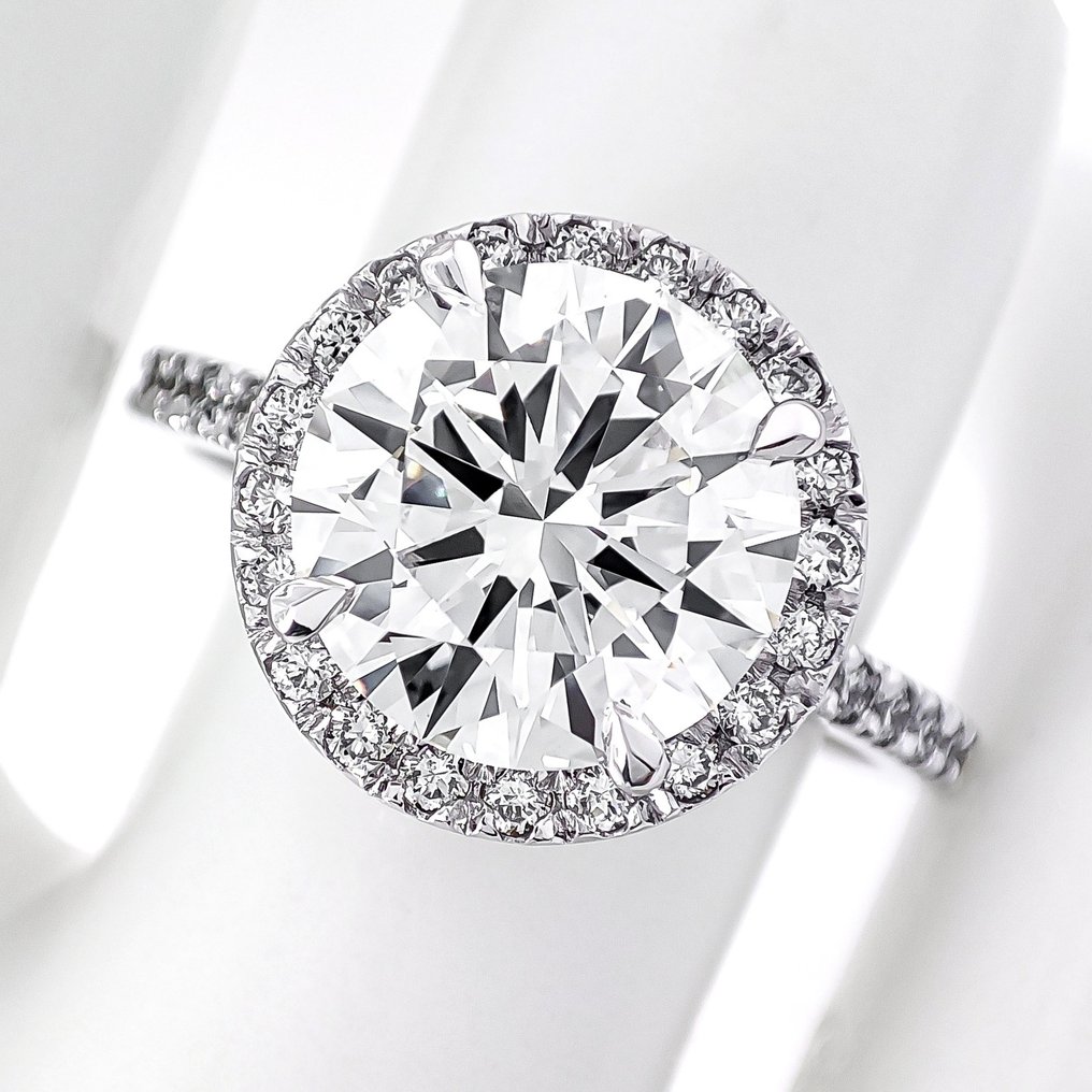 Ring - 14 kt. White gold - 3.49ct. tw. Diamond (Lab-grown) - Diamond - auction online Catawiki