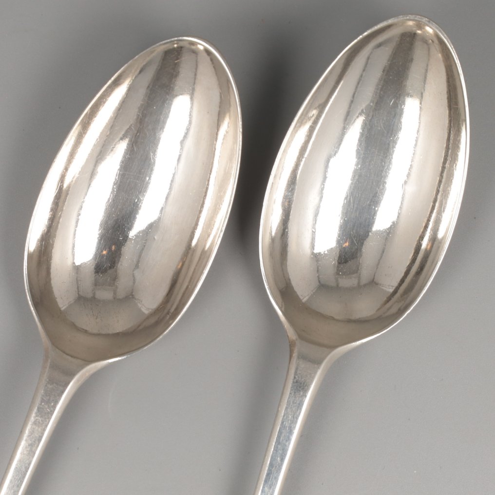 Jacobus Helweg (Amsterdam 1777) NO RESERVE Dinerlepel - Spoon (2) - .934 silver - auction online ...