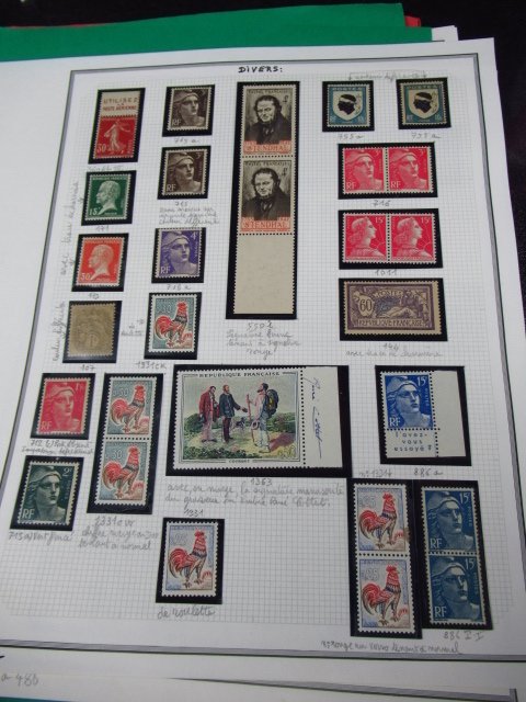 France 1940/1947 - stamp collection including varieties - auction online Catawiki