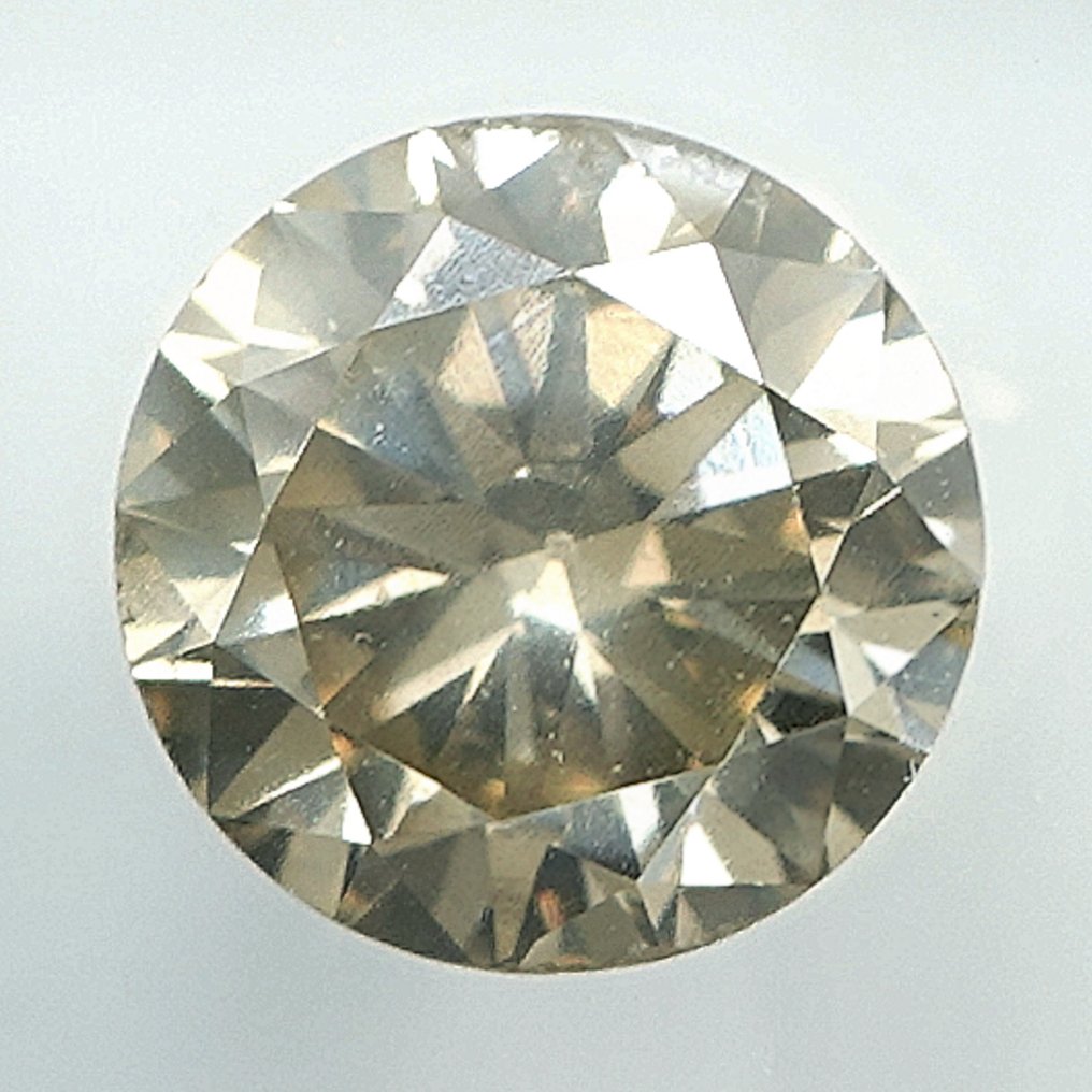 1 pcs Diamond (Natural coloured) - 1.02 ct - Fancy light Greyish Yellow ...