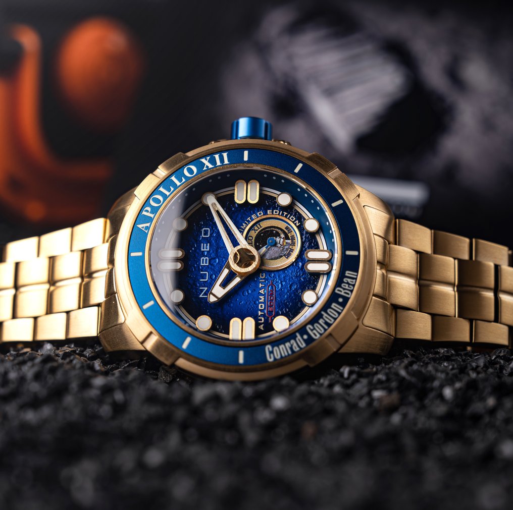 Nubeo - APOLLO 12 - Limited Edition * 1 - 100 * - Automatic - Moon Edition - Gold - New - Nincs ...