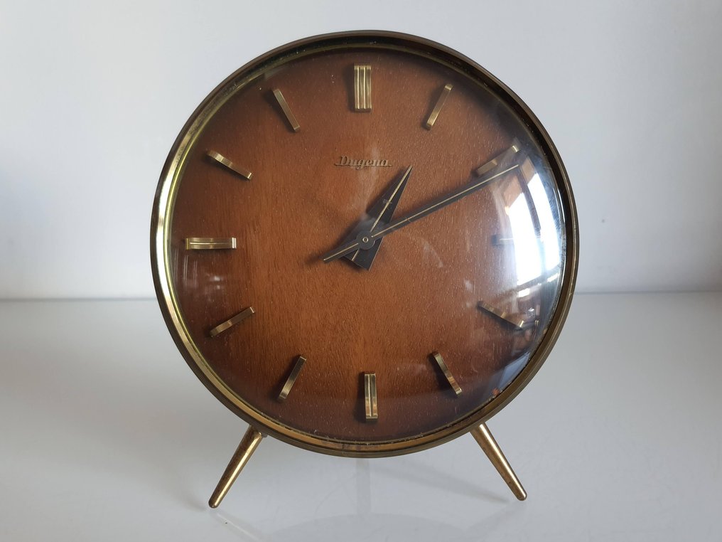 Horloges de table/bureau - Dugena i Kienzle, vintage z połowy wieku, design "Patyczak" - Bois ...
