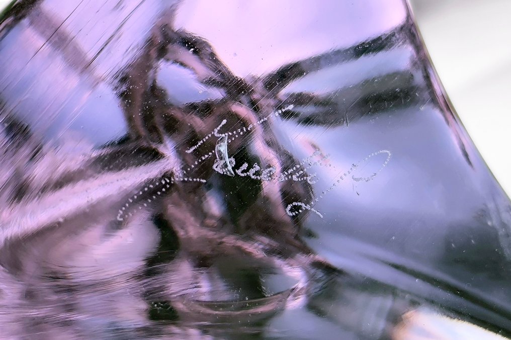 Licio Zanetti - Sculpture, Submerjed Fish - 42 cm - Alexandrite glass ...