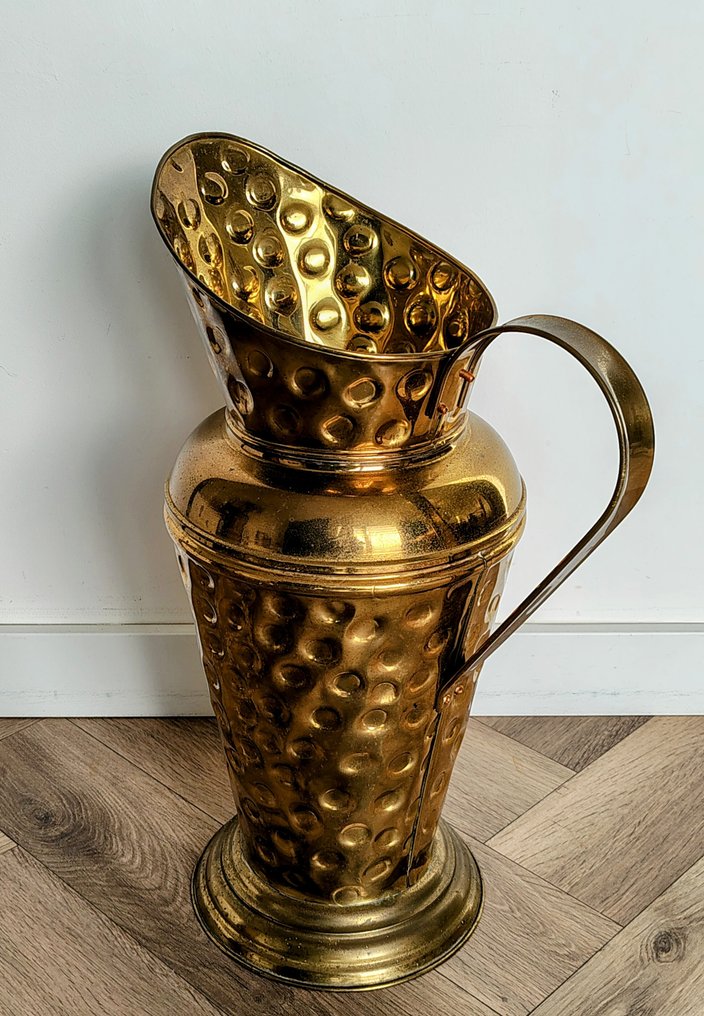 Decorative ornament - Large coals can - Beautifully pattinated ...