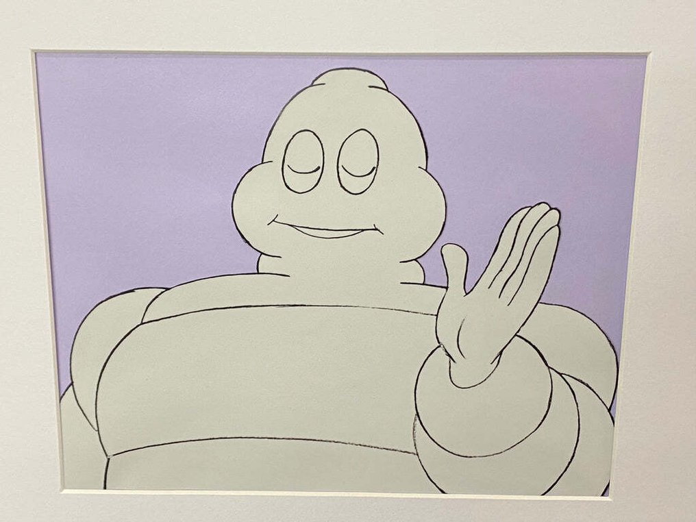 Michelin - 1 Original animation cel and drawing of Michelin Man ...