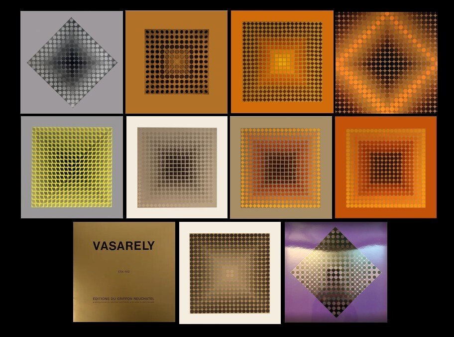 after Victor Vasarely - Victor Vasarely (1906-1997) - 10 sérigraphies / Portfolio complet de ...
