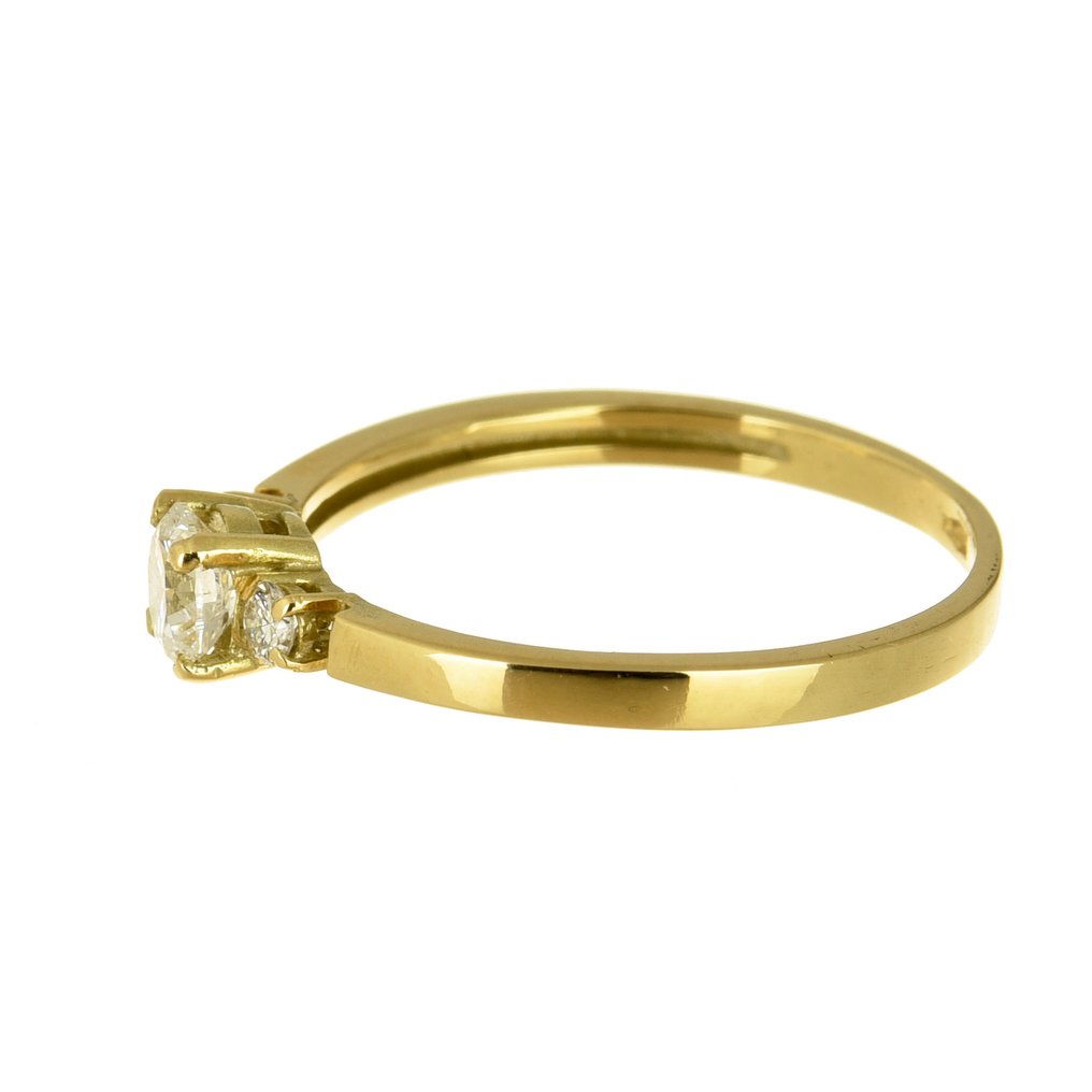 Ring - 14 kt. Yellow gold Diamond (Natural) - auction online Catawiki
