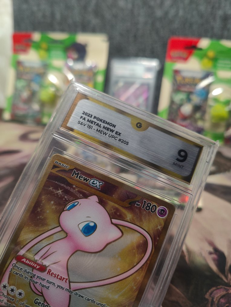 Pokémon - 7 Mixed collection - Metal Mew EX - grade 9 + 6 BOOSTER PACKS ...