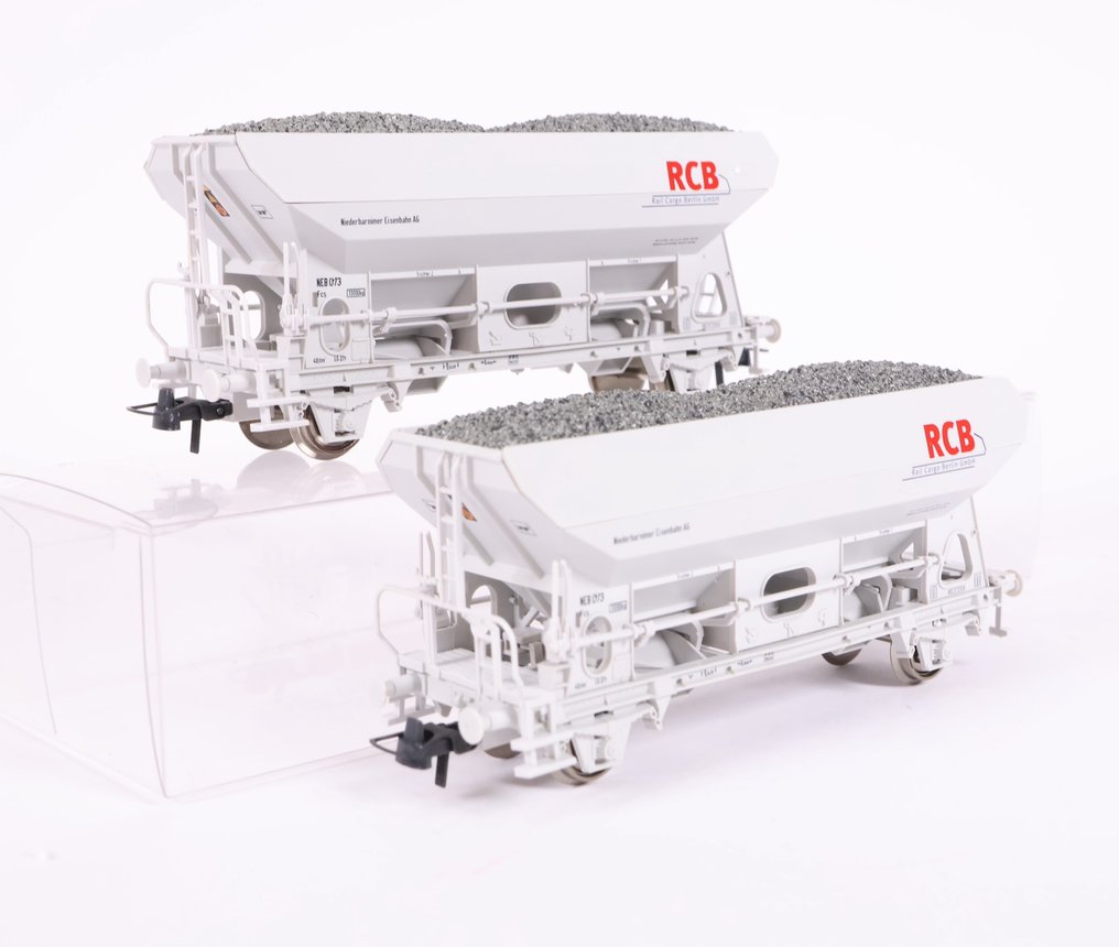 Roco H0 - 46905 - Model train freight carriage (2) - Two side unloaders ...