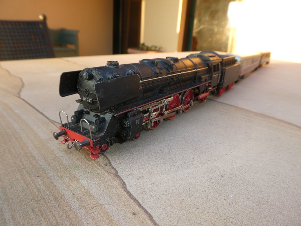 Märklin H0 - 3048/4026/4056 - Train miniature (3) - Train express, locomotive à vapeur avec ...