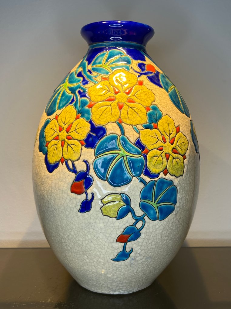 Boch Frères, Keramis, Keramis Boch - Charles Catteau - Vase - Large ovoid vase with wide opening ...