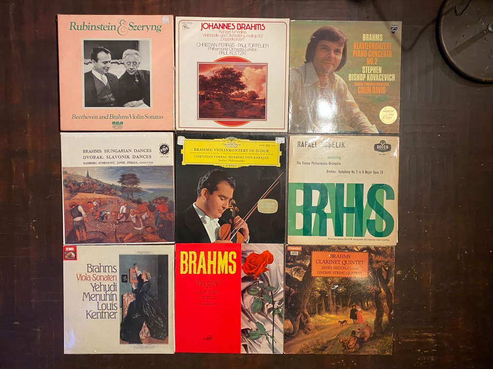 Brahms - Collection of 20 x records incl. 1 x box set - Multiple titles ...