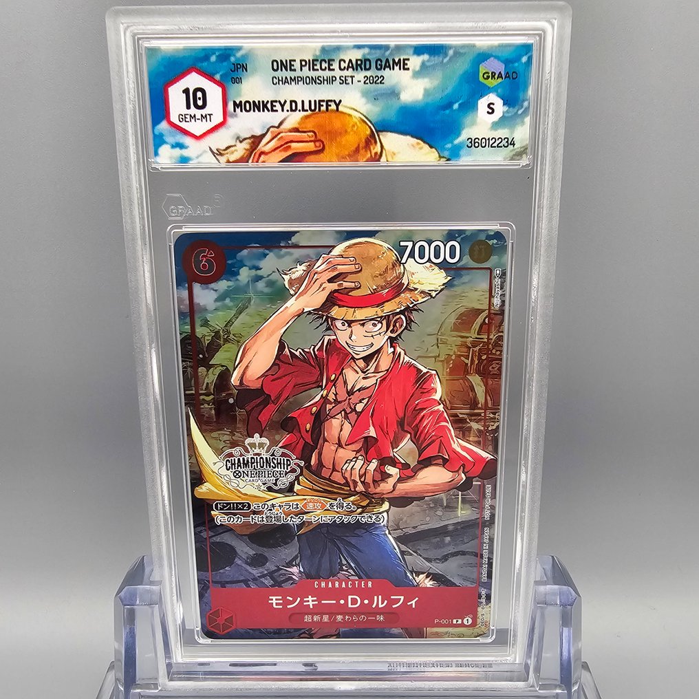 Monkey.D.Luffy (Championship) P-001 Graded card - Graad 10 - auction online Catawiki