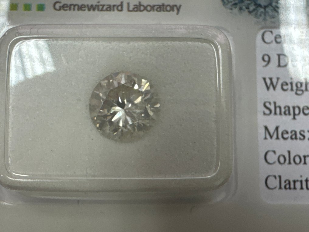 1 pcs Diamond (Natural) - 1.35 ct - Round - G - SI2 - Gemewizard Gemological Laboratory (GWLab ...