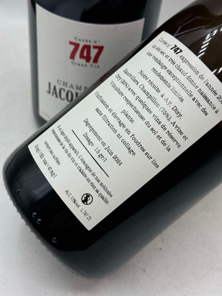 Jacquesson, Cuvée n°747 - Champagne Extra Brut - 2 Bottles (0.75L) - auction online Catawiki