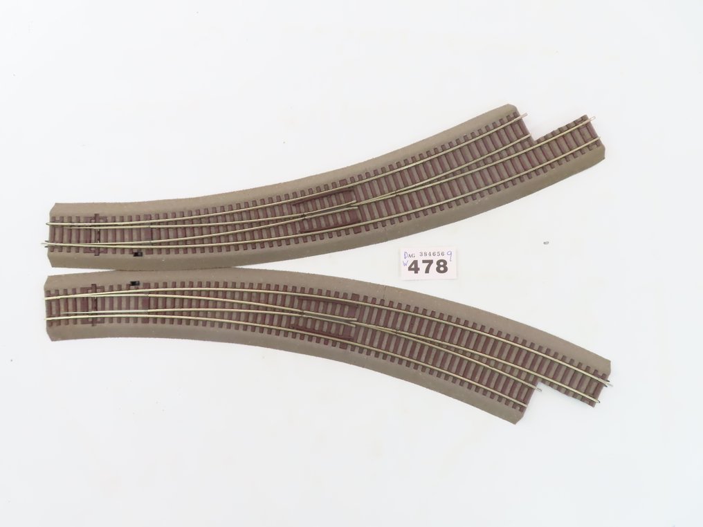 Roco H0 - BWR 9/10 - Model train tracks (2) - 2 Roco-Line Hand arch ...