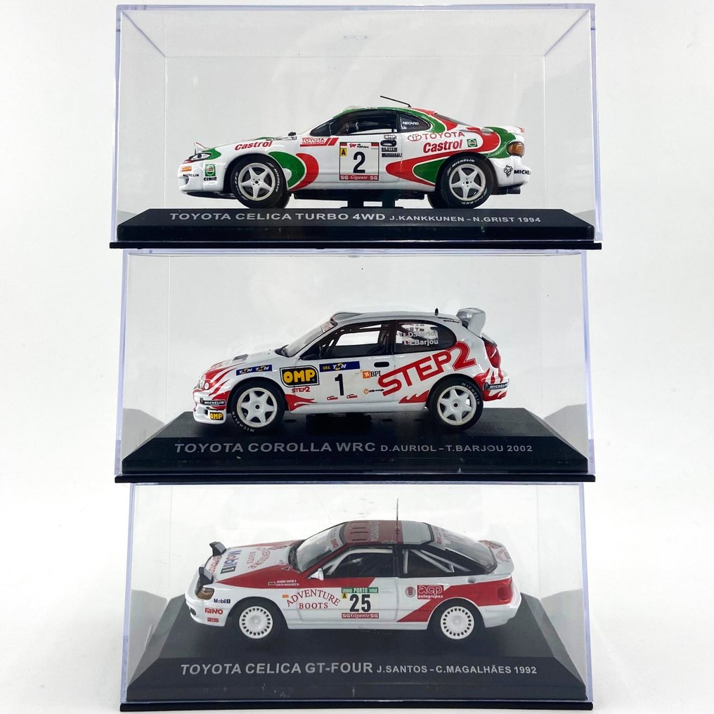 Altaya 1:43 - Coche a escala (3) - 3 WRC Cars: Toyota Celica GT-Four / Toyota Corolla WRC ...