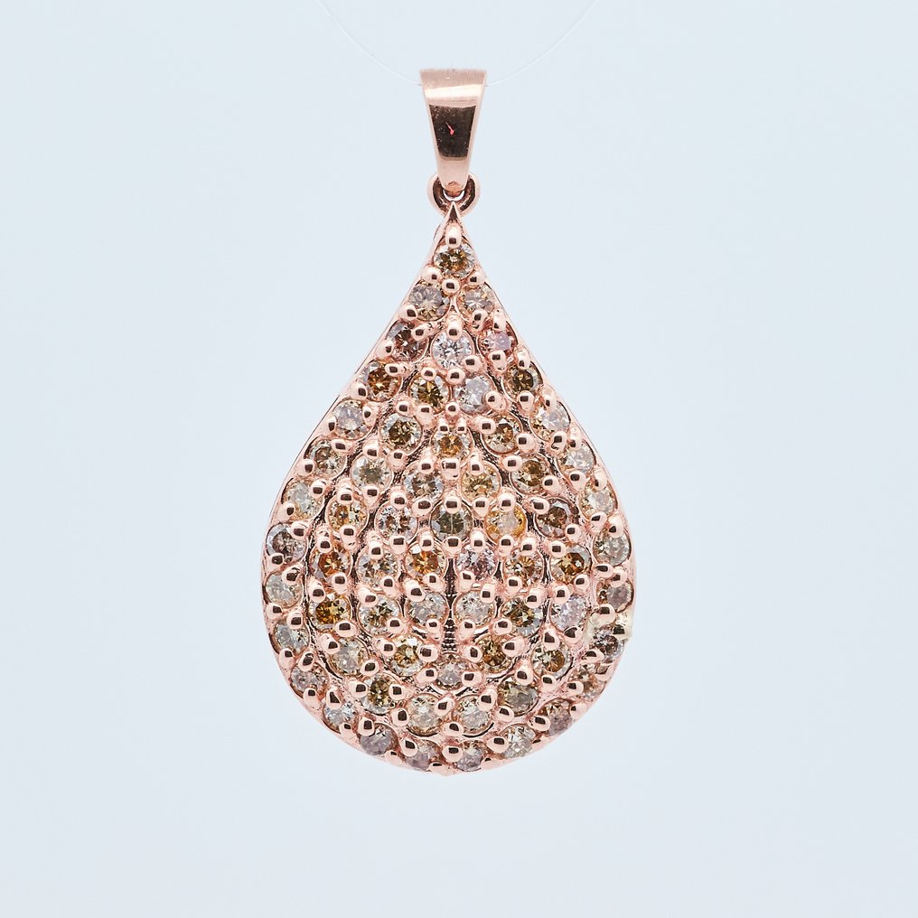 No Reserve Price - Other brand - Pendant 14 kt. - 0.83ct. tw. Diamond (Natural coloured ...