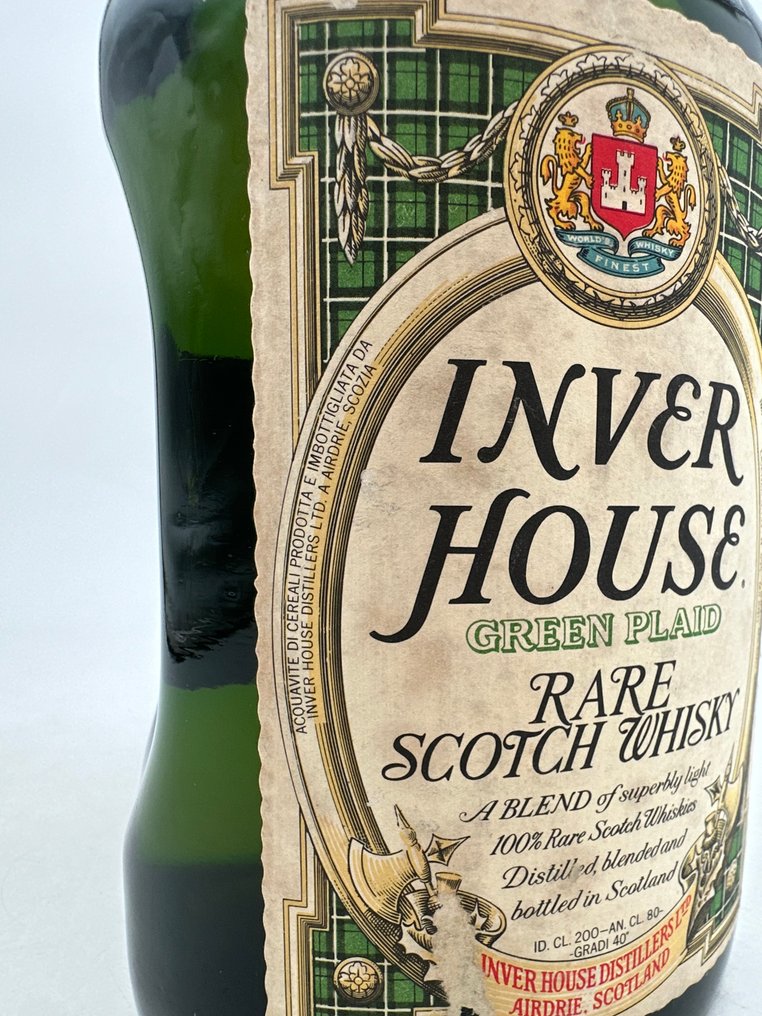 Inver house Green Plaid - Built in Pourer - b. 1970s - 2 Litres ...