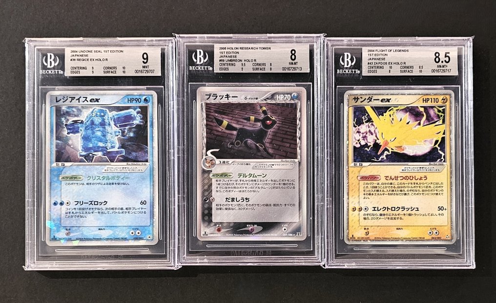 Pokémon - 3 Graded card - 038/083 Regice ex, 069/086 Umbreon Delta ...
