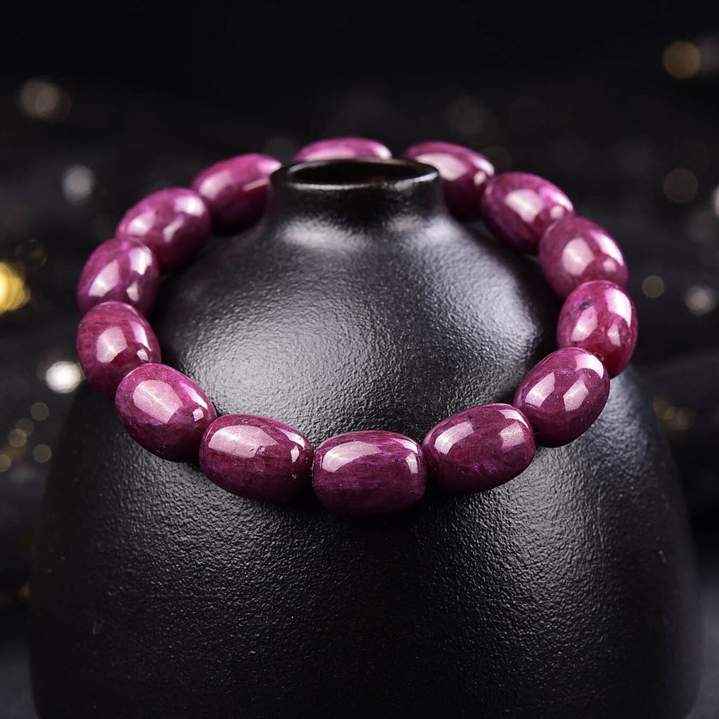 No Reserve Price - ALGT Certified - Natural Ruby Bracelet - A Flawless ...
