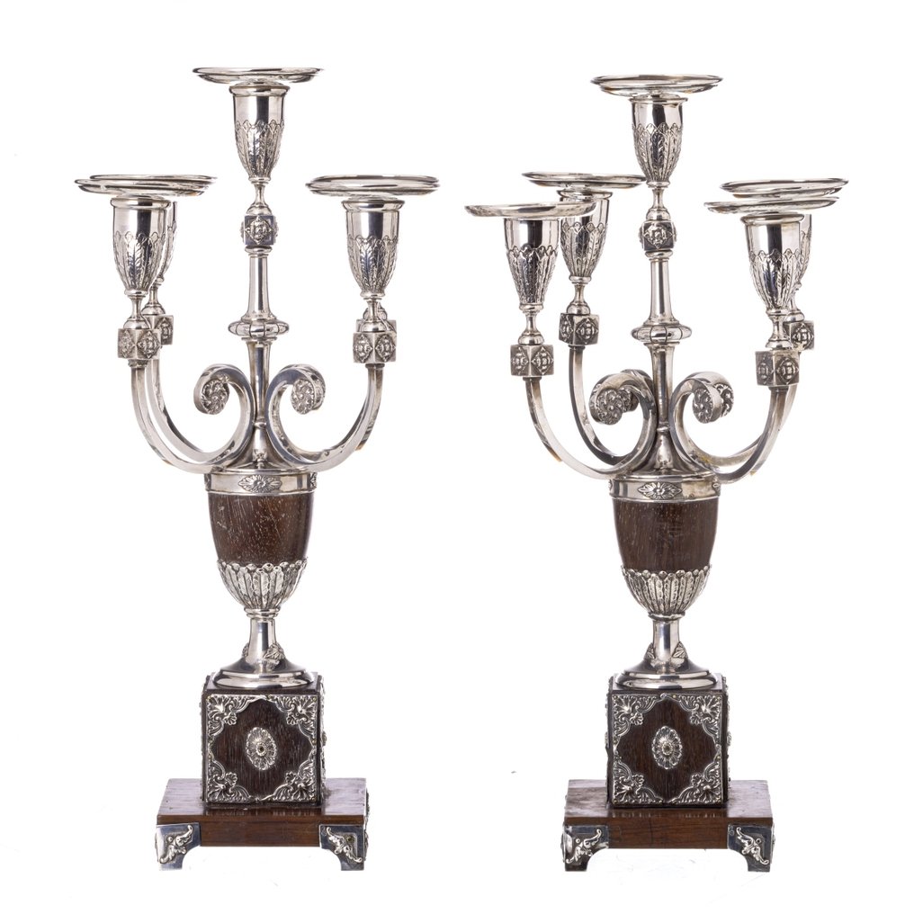 Candelabrum (2) - Silver - auction online Catawiki