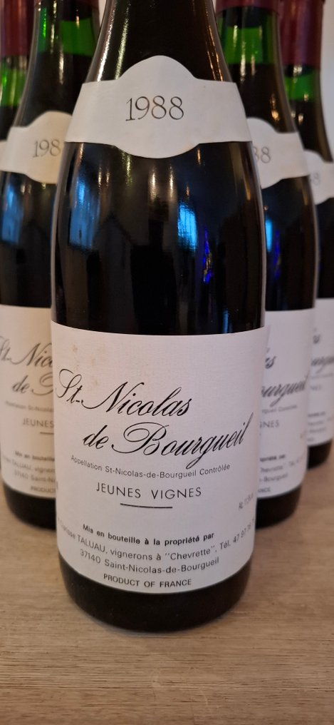 1988 Domaine de Chevrette , Saint Nicolas de Bourgueil " Jeunes Vignes " J.Taluau - Loire - 6 ...