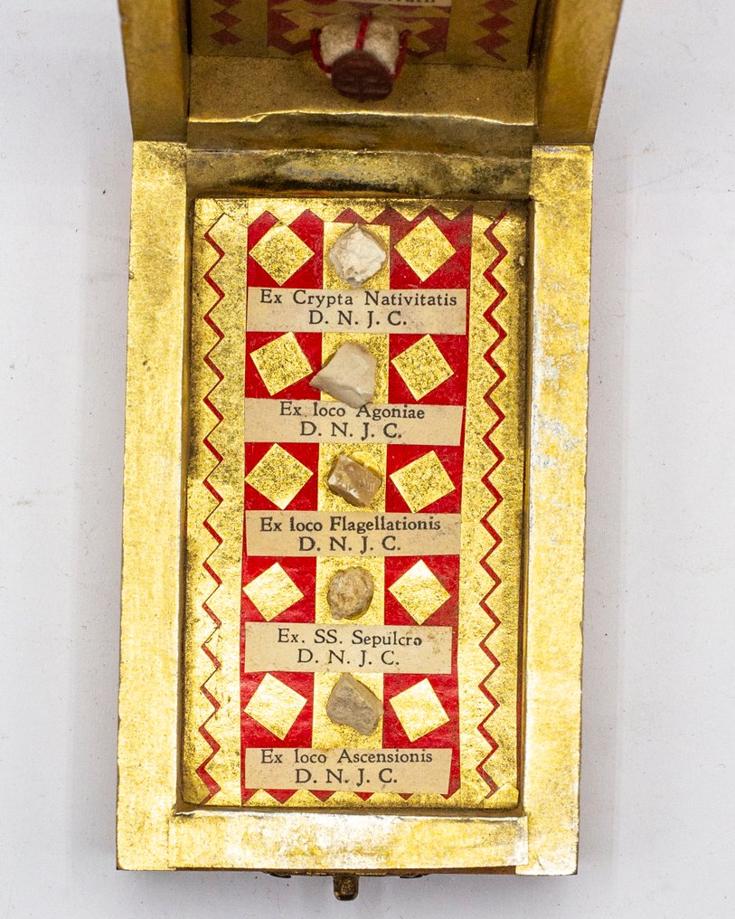 Reliquary - Wood, Dominus noster Jesus Christus - Very rare - Ex Rupe S ...