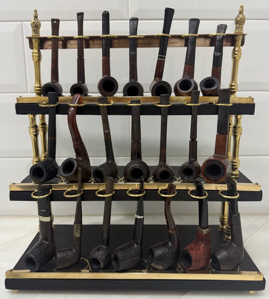 Pijpenkast (22) - Verguld brons - COLLECTIE 21 MEUBILAIR PIJPEN - online veiling Catawiki