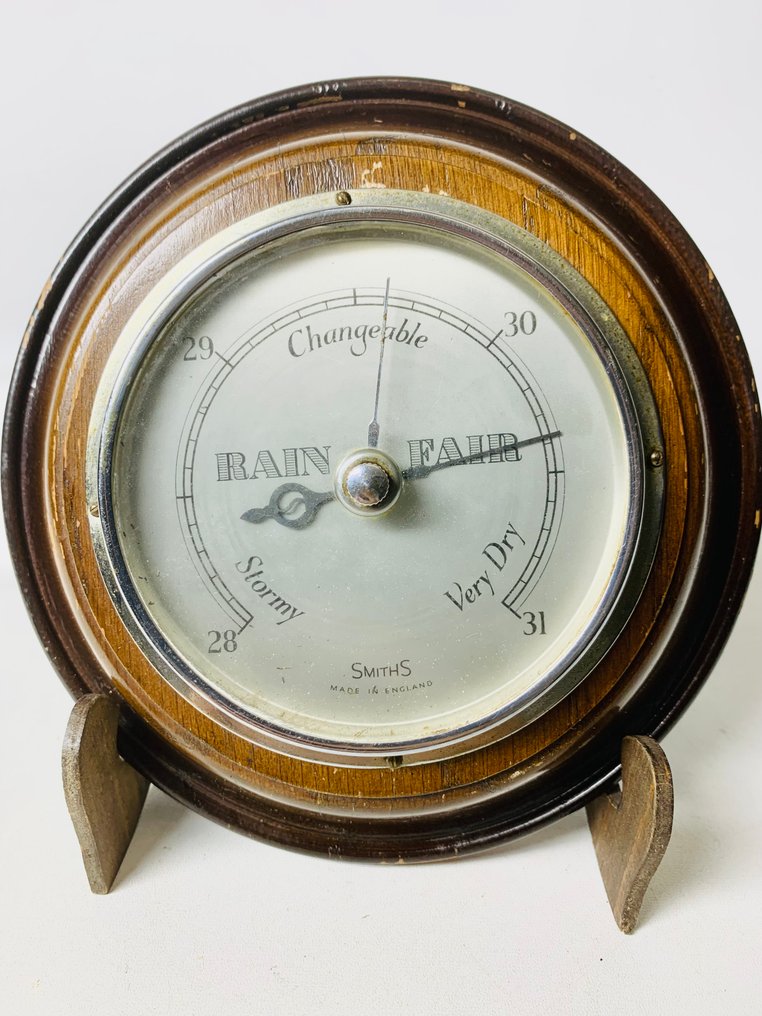 Barometer - Wood, Metal, Glass - Smiths Round Barometer - auction ...