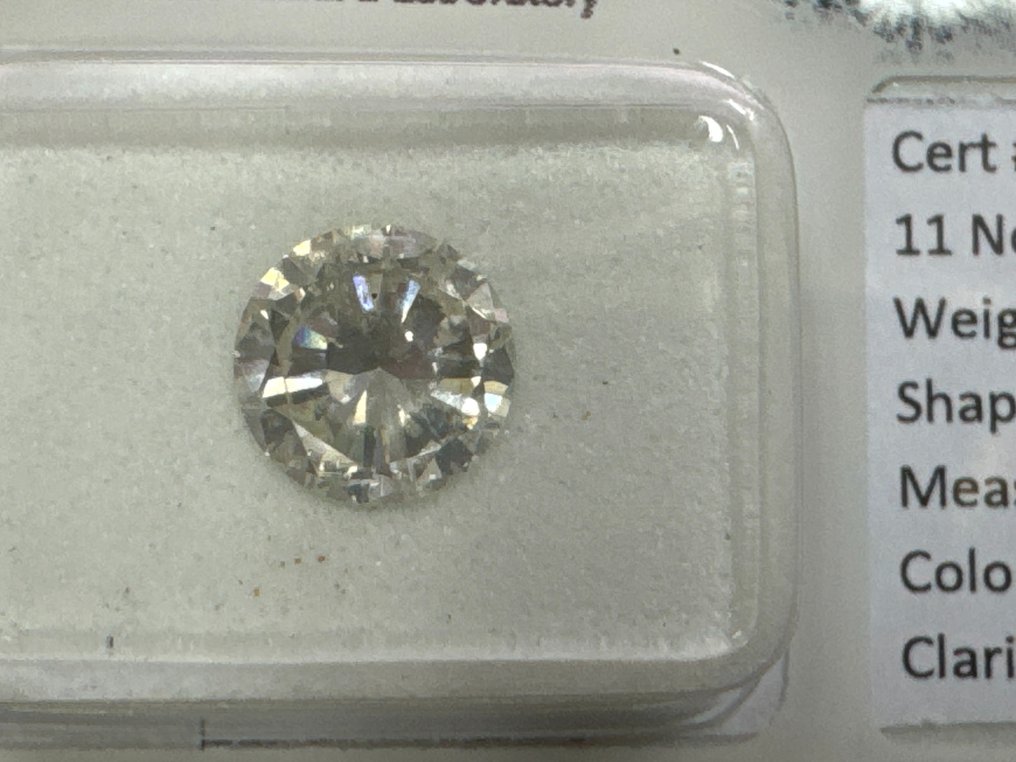1 pcs Diamond (Natural) - 1.47 ct - Round - H - SI2 - Gemewizard Gemological Laboratory (GWLab ...