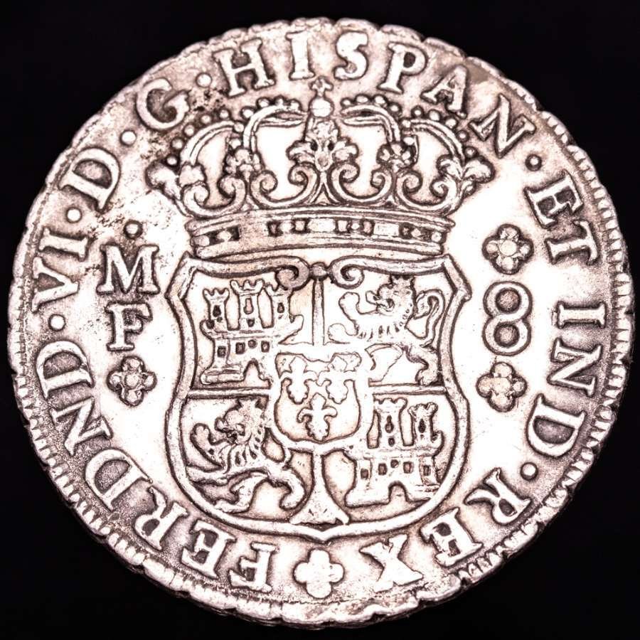 Spain. Fernando VI. 8 Reales Acuñados en el año 1751 en la ceca americana de Mexico (Mo). MF ...
