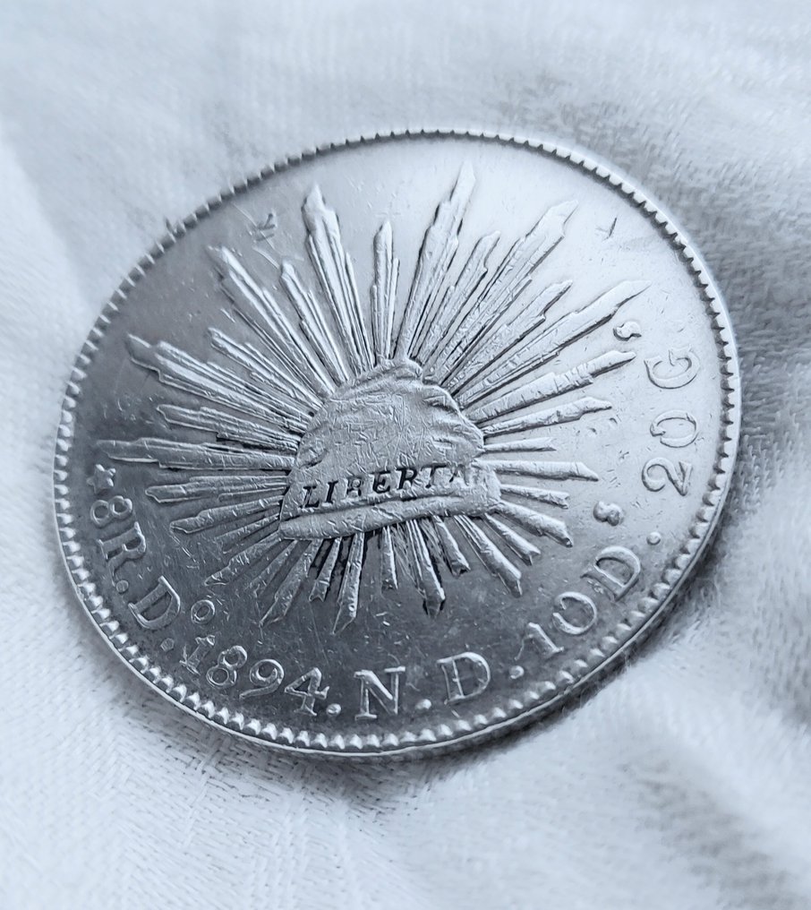 Mexico. 8 Reales 1894/ Durango (No Reserve Price) - auction online Catawiki