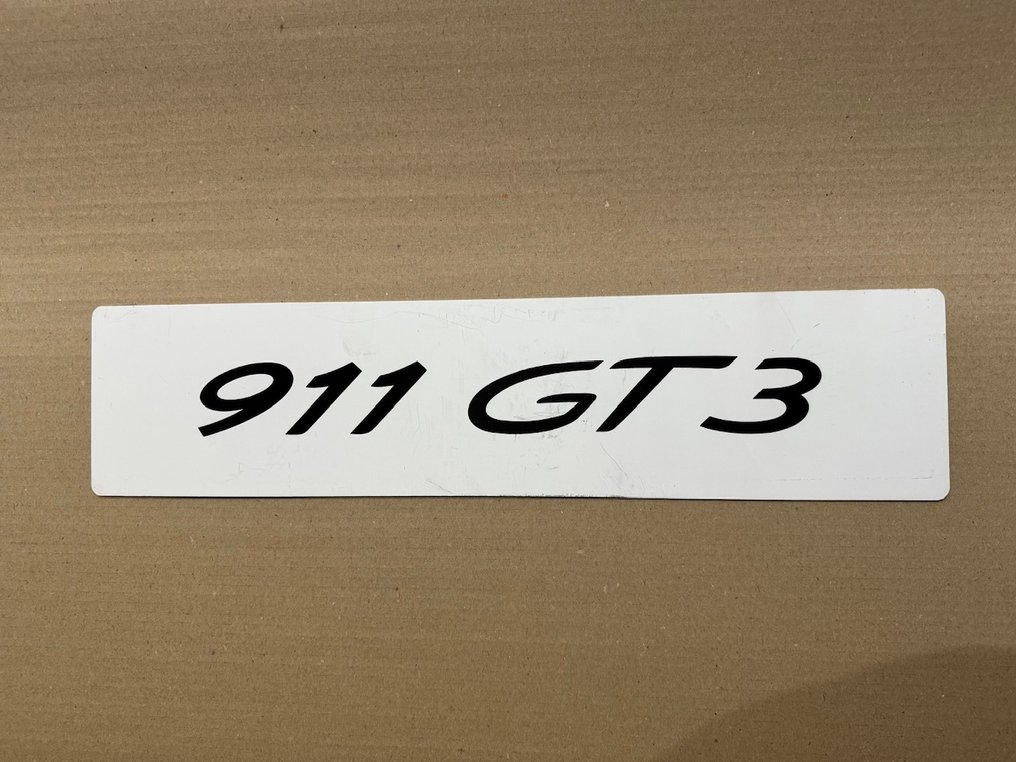 Porsche 911 GT3 official license plate cover - Porsche - auction online ...