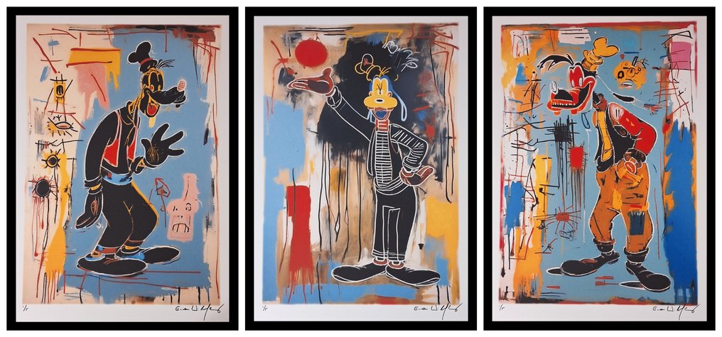 Emma Wildfang - Goofy -Triptychon "Comic Icons as Still Life" series Jean-Michel Basquiat - Catawiki