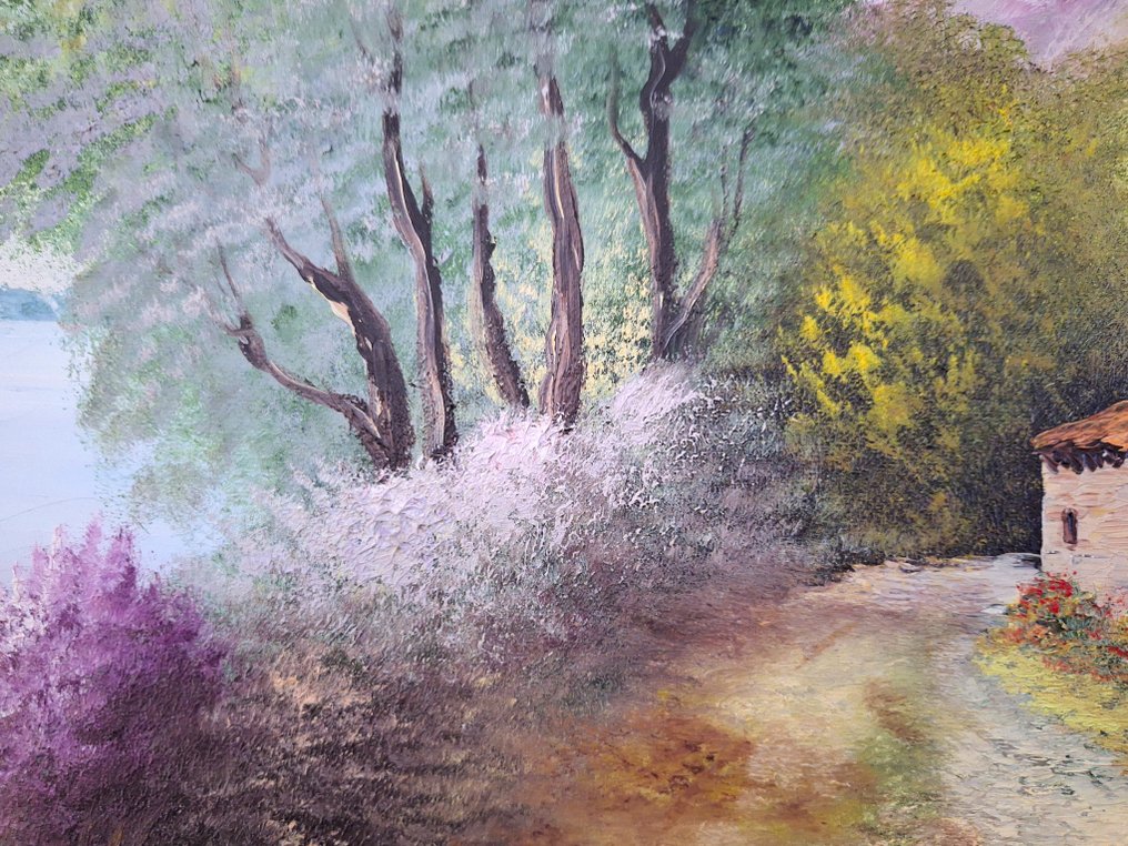 Ecole du XXème siècle - L'allée fleurie - auktion Catawiki