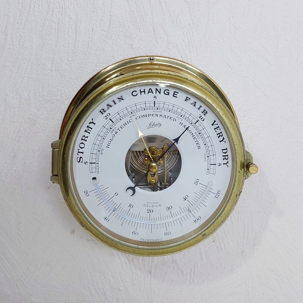Schatz & Sohne Compensated Precision Barometer - Brass, Glass - auction ...