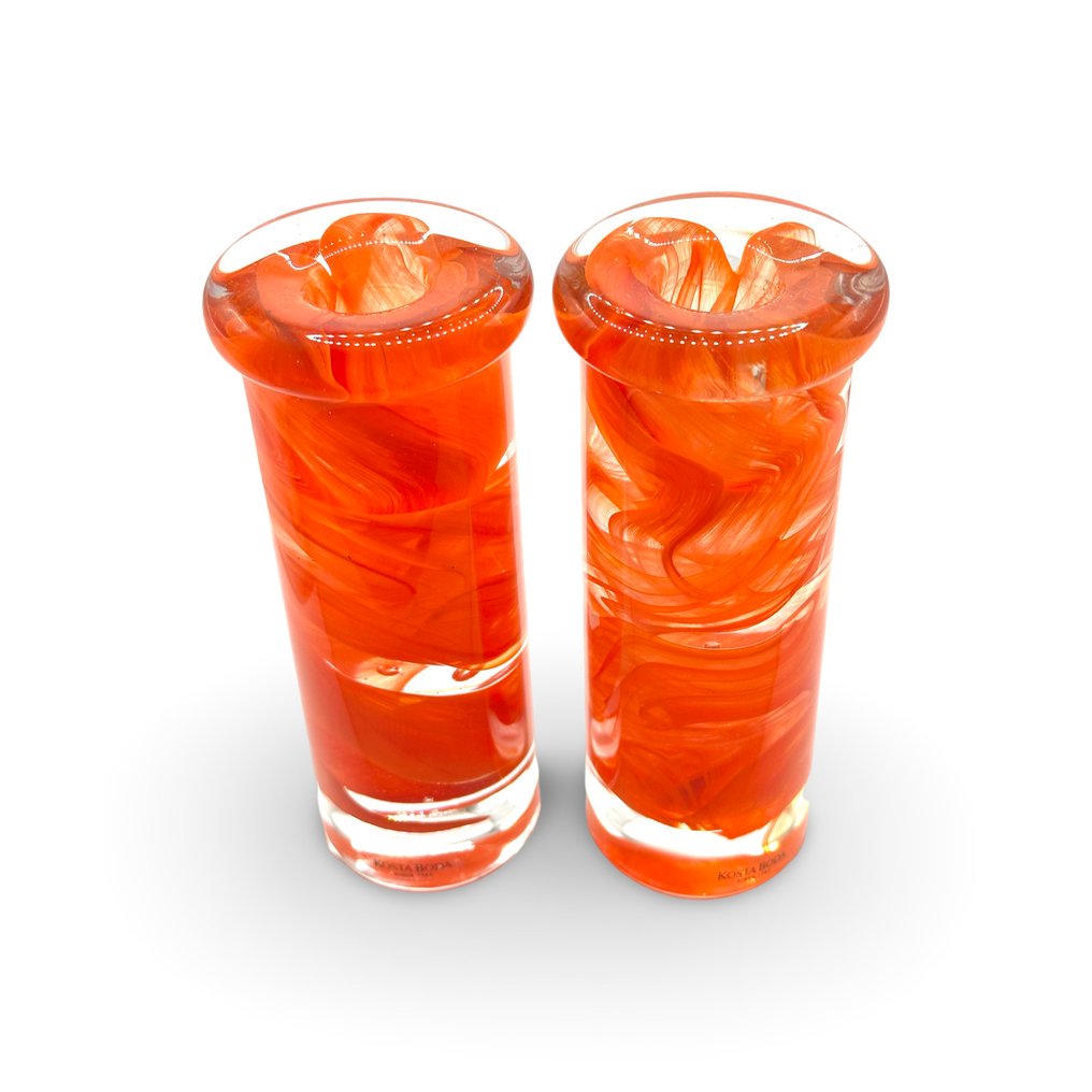 Kosta Boda - Anna Ehrner - Candlestick Atoll series (2) - Mouth-blown glass - auction online ...