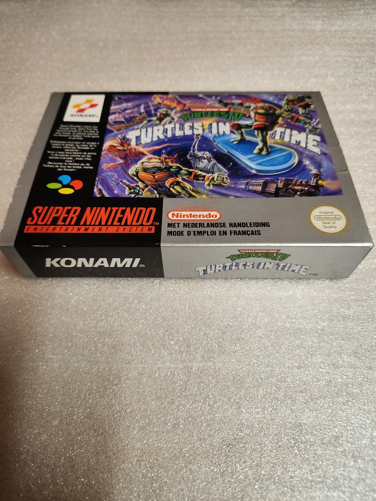Nintendo - Snes - Turtles IV Turtles in Time FAH - Video game - In original box - auction online ...