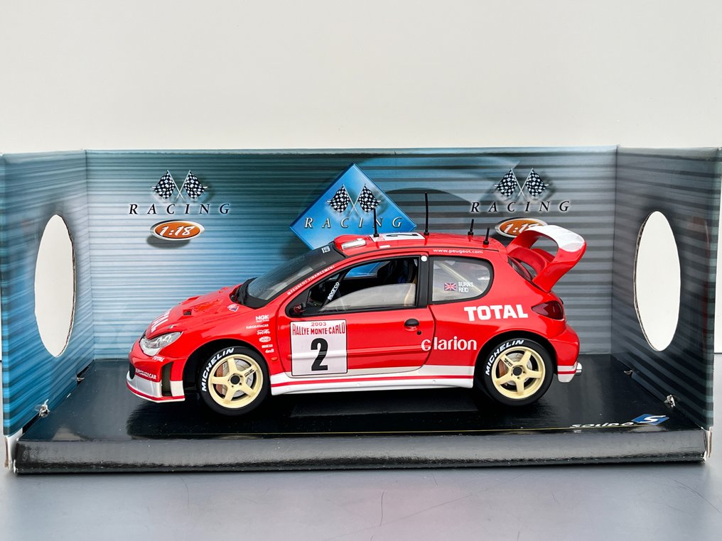Solido 1:18 - Model race car - Peugeot 206 WRC Monaco 2003 - From ...