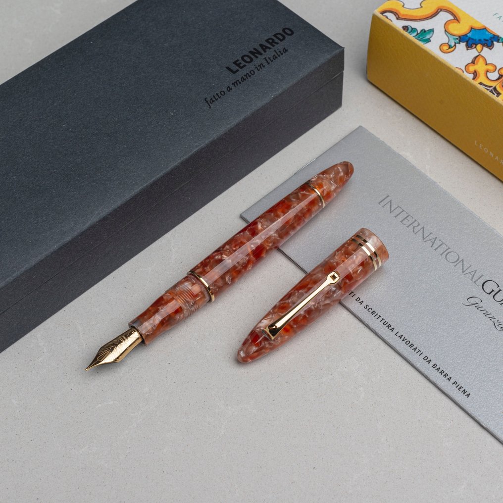 Leonardo Officina Italiana - Furore Ginger - gold plated finish - Fountain pen - auction online ...
