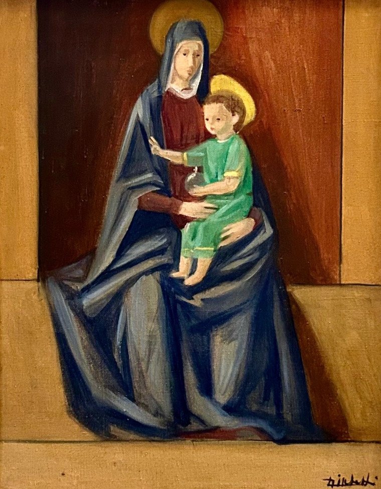 Luciano Ricchetti (1897–1977) - Madonna con Bambino - Catawiki